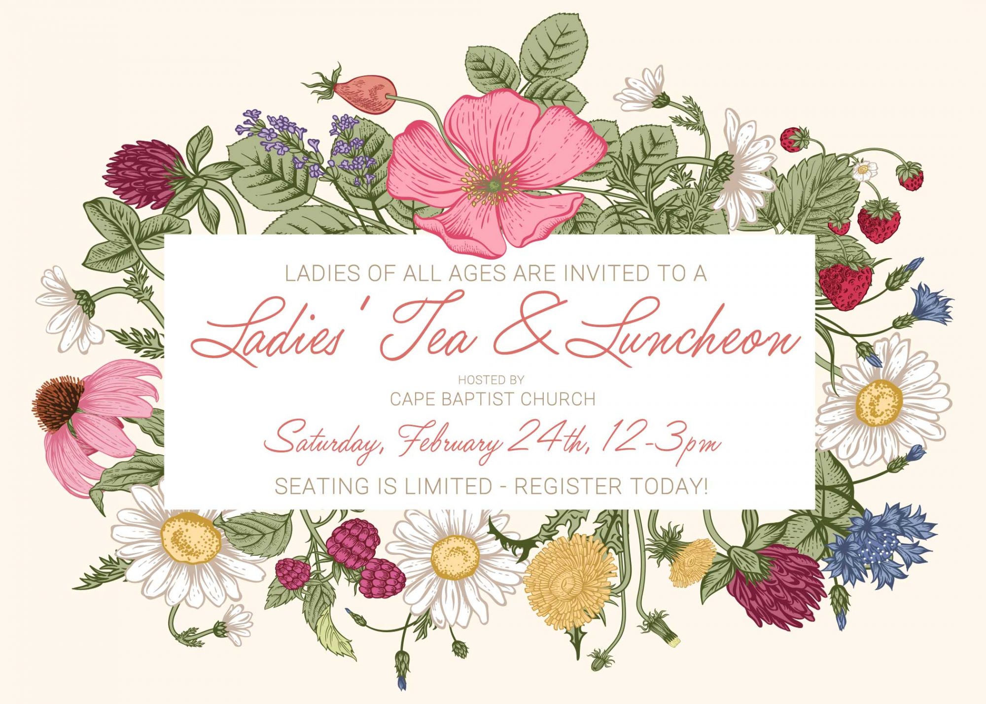 Ladies’ Tea & Luncheon – Cape Baptist Church